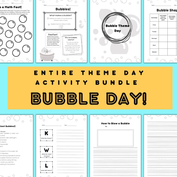 Bubble Theme Printables Bubble Preschool Activities