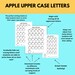 Uppercase Letter Writing Worksheet, Apple Handwriting Letter Tracing ...