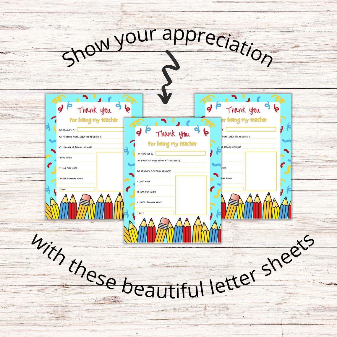 Teacher Appreciation Week, Teacher Thank You Letter, Thank You Note ...