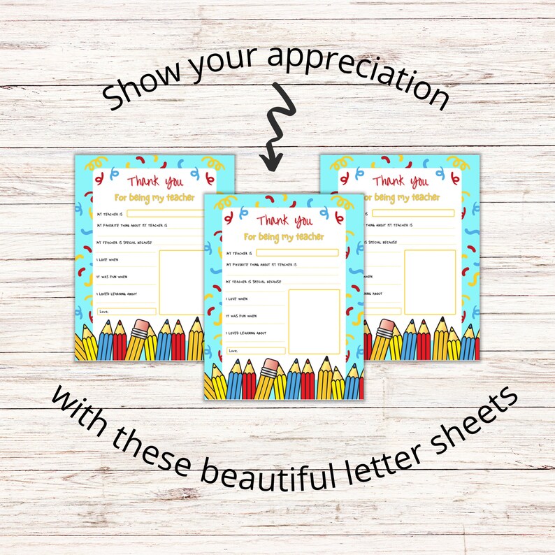 Teacher Appreciation Week, Teacher Thank You Letter, Thank You Note ...