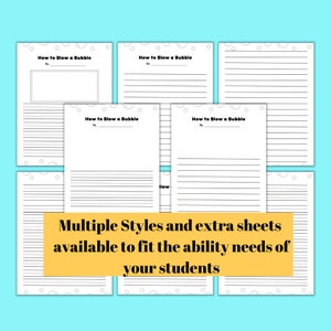 Printable-how to Blow a Bubble, Creative Writing Worksheets, First ...