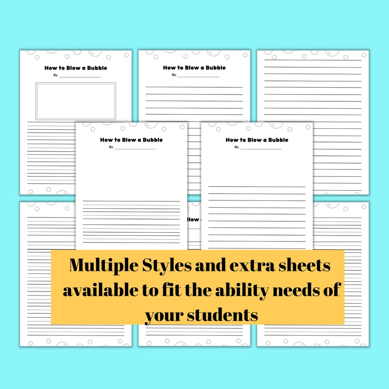 Printable-how to Blow a Bubble, Creative Writing Worksheets, First ...