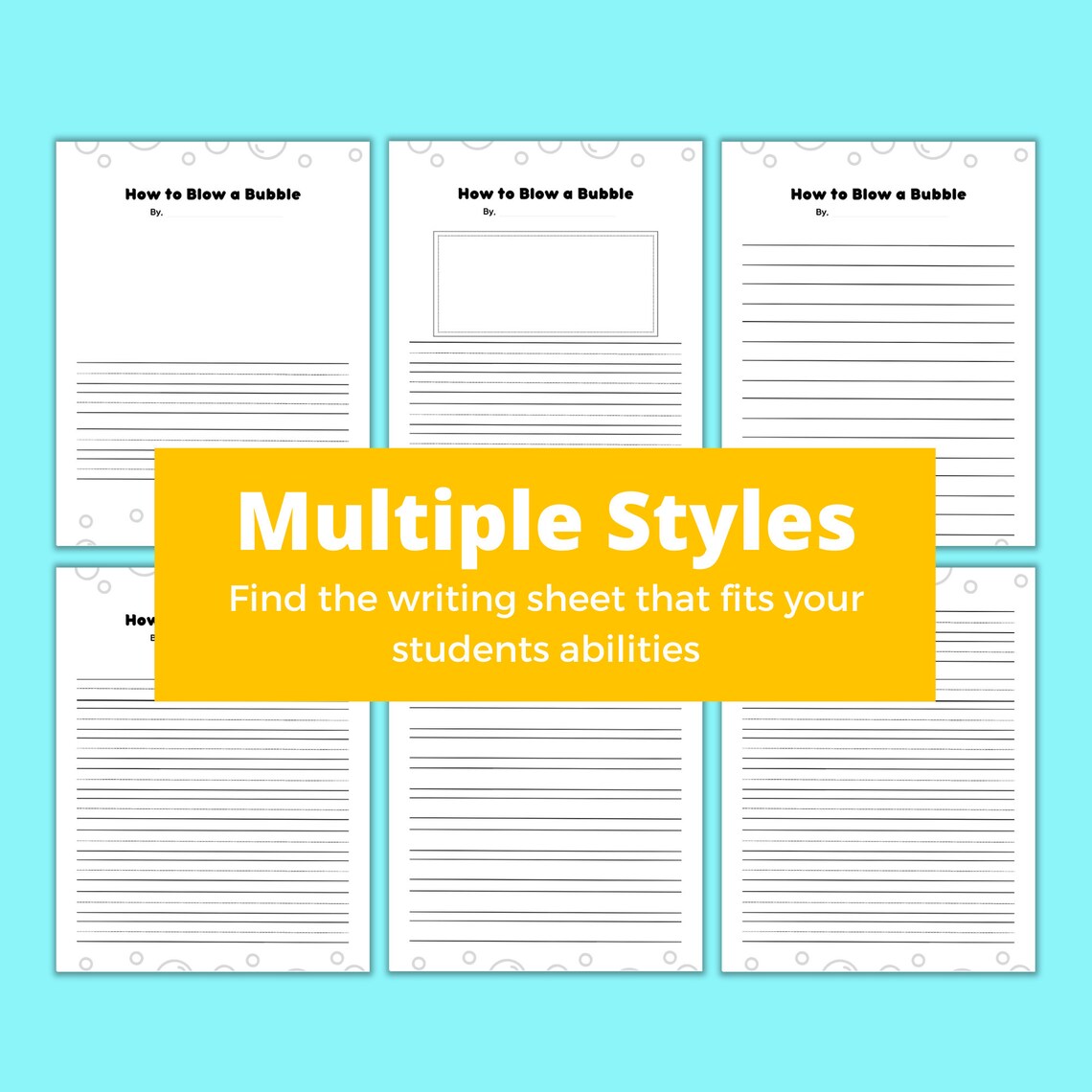 1st-3rd Grade Bubble Theme Day Lesson Bundle, Bubble Activities in ...