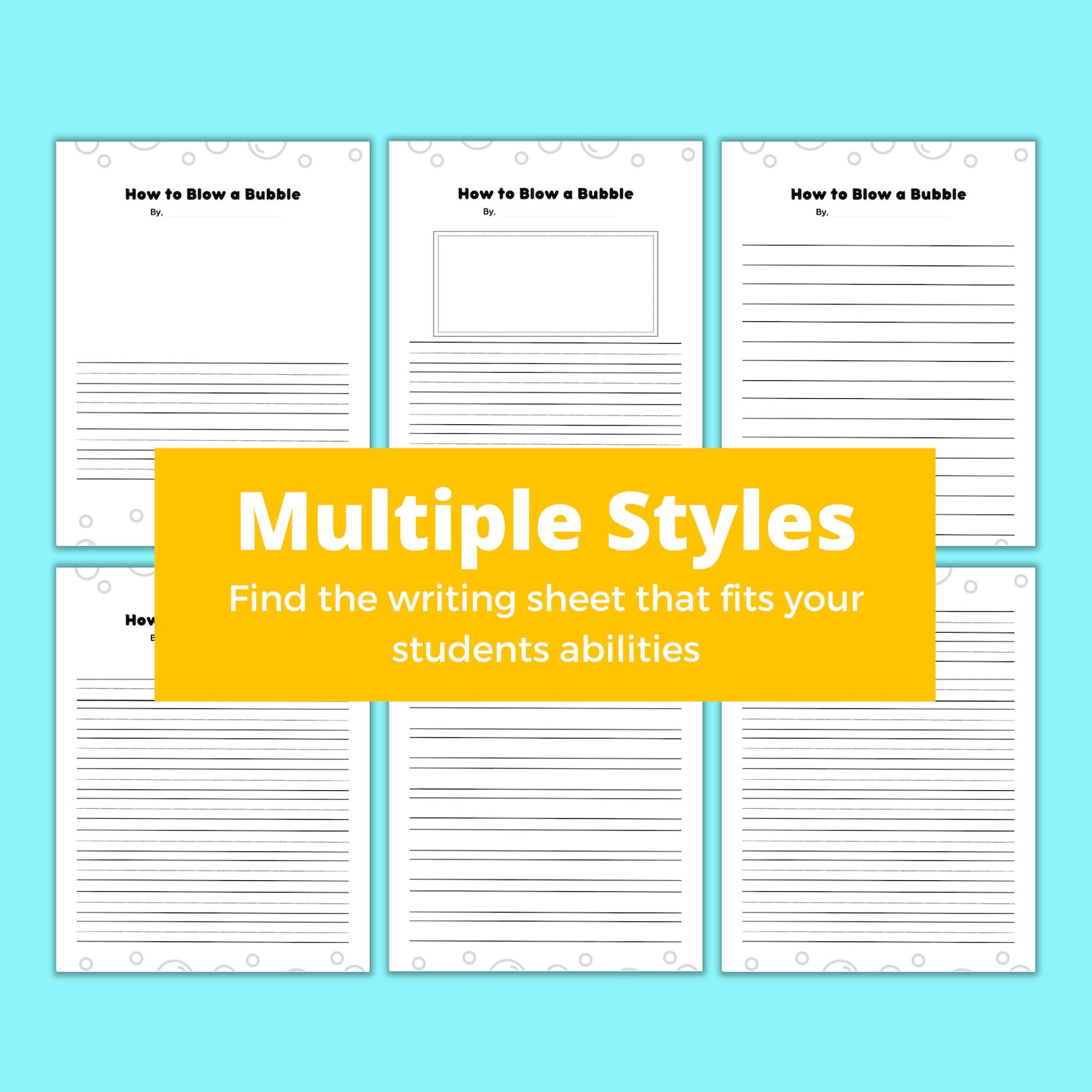 1st-3rd Grade Bubble Theme Day Lesson Bundle, Bubble Activities in ...