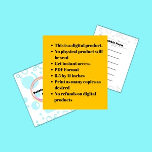 1st-3rd Grade Bubble Theme Day Lesson Bundle, Bubble Activities in ...