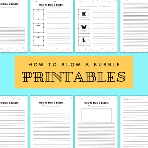 Printable-how to Blow a Bubble, Creative Writing Worksheets, First ...