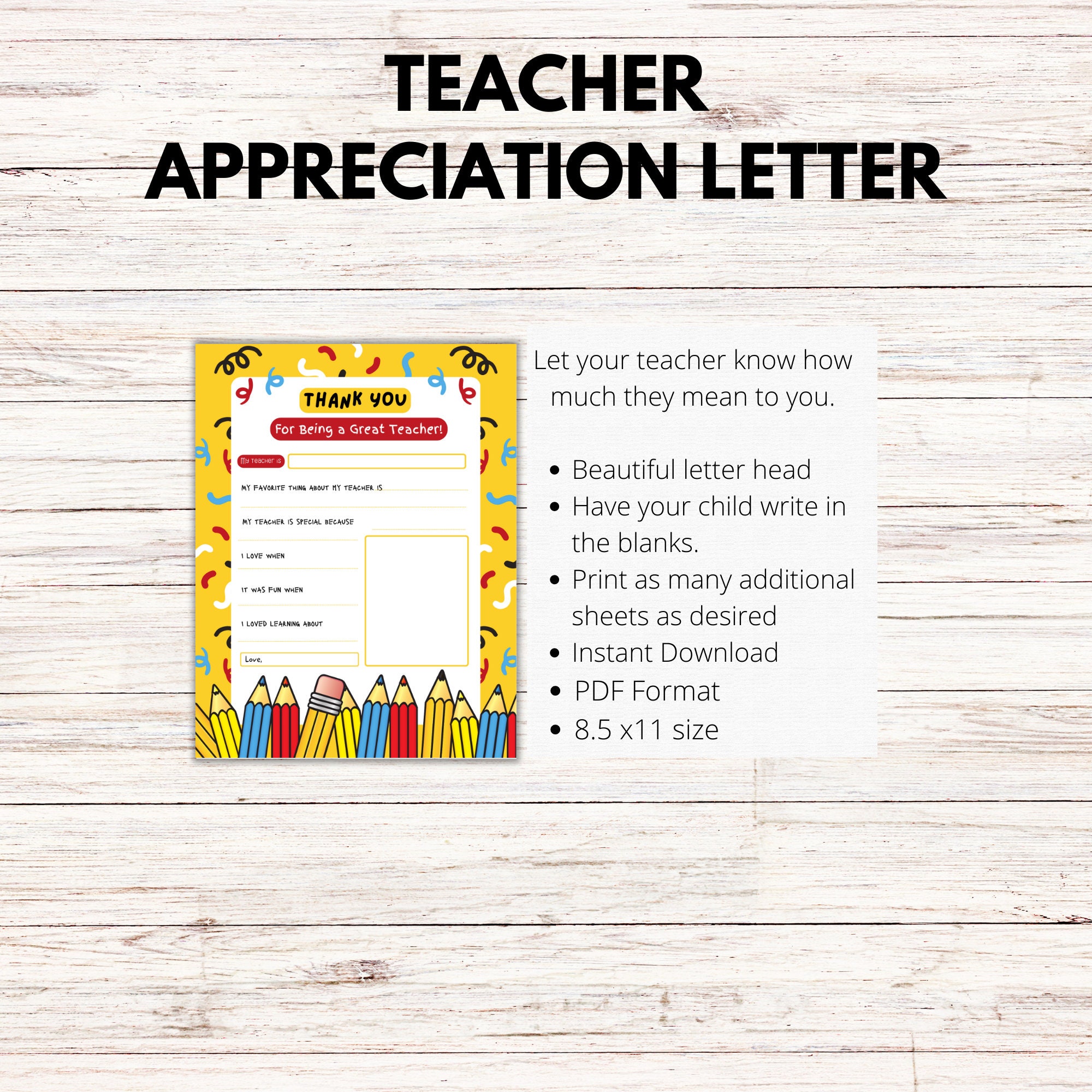 Teacher Appreciation Letter, Kindergarten Teacher Appreciation, Thank ...