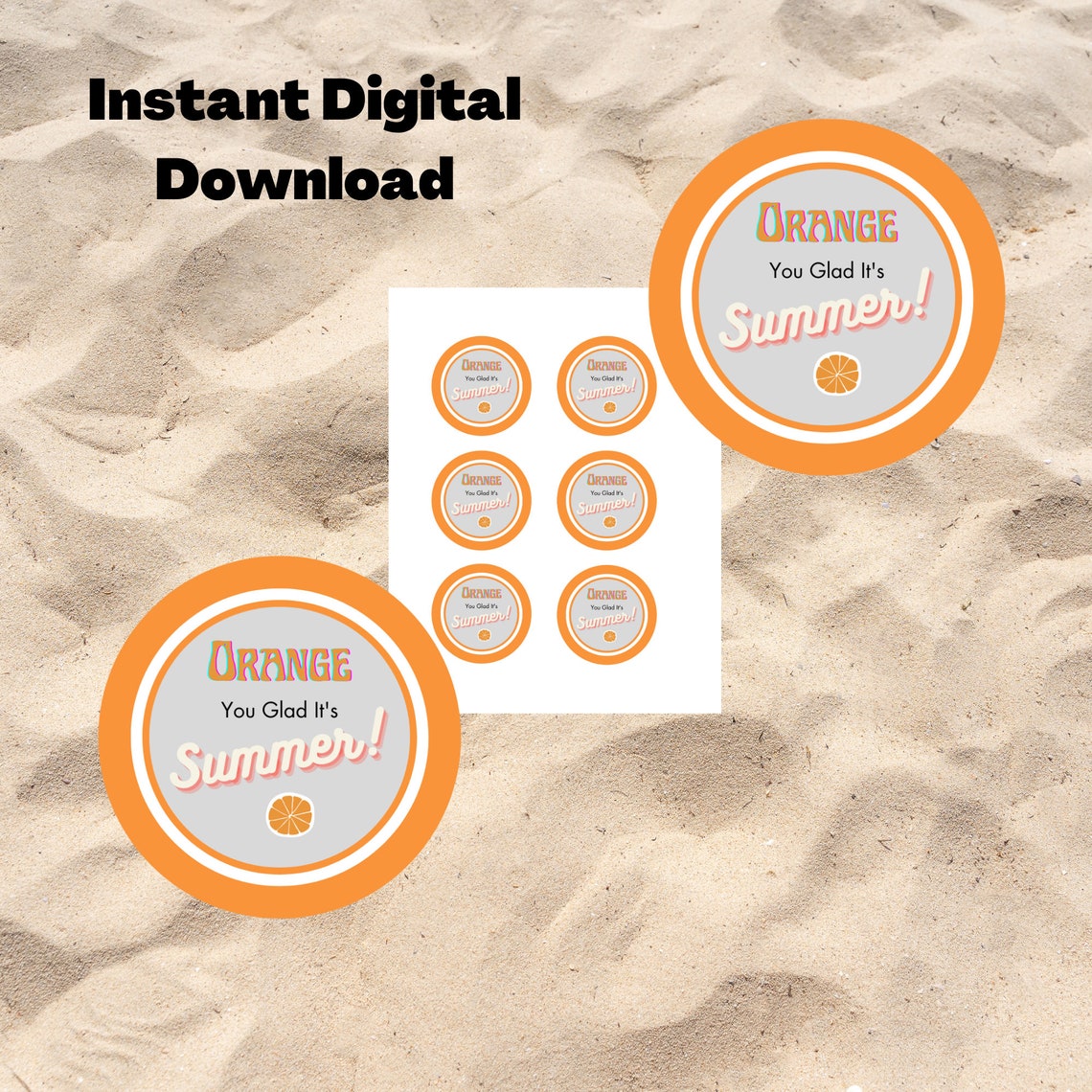 Printable Orange You Glad It's Summer, Printable Gift Tag, Teacher ...