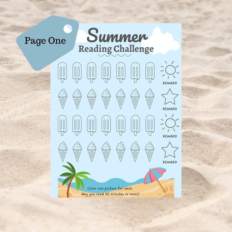 Summer Reading Challenge Printable, Summer Reading Challenge for Kids ...