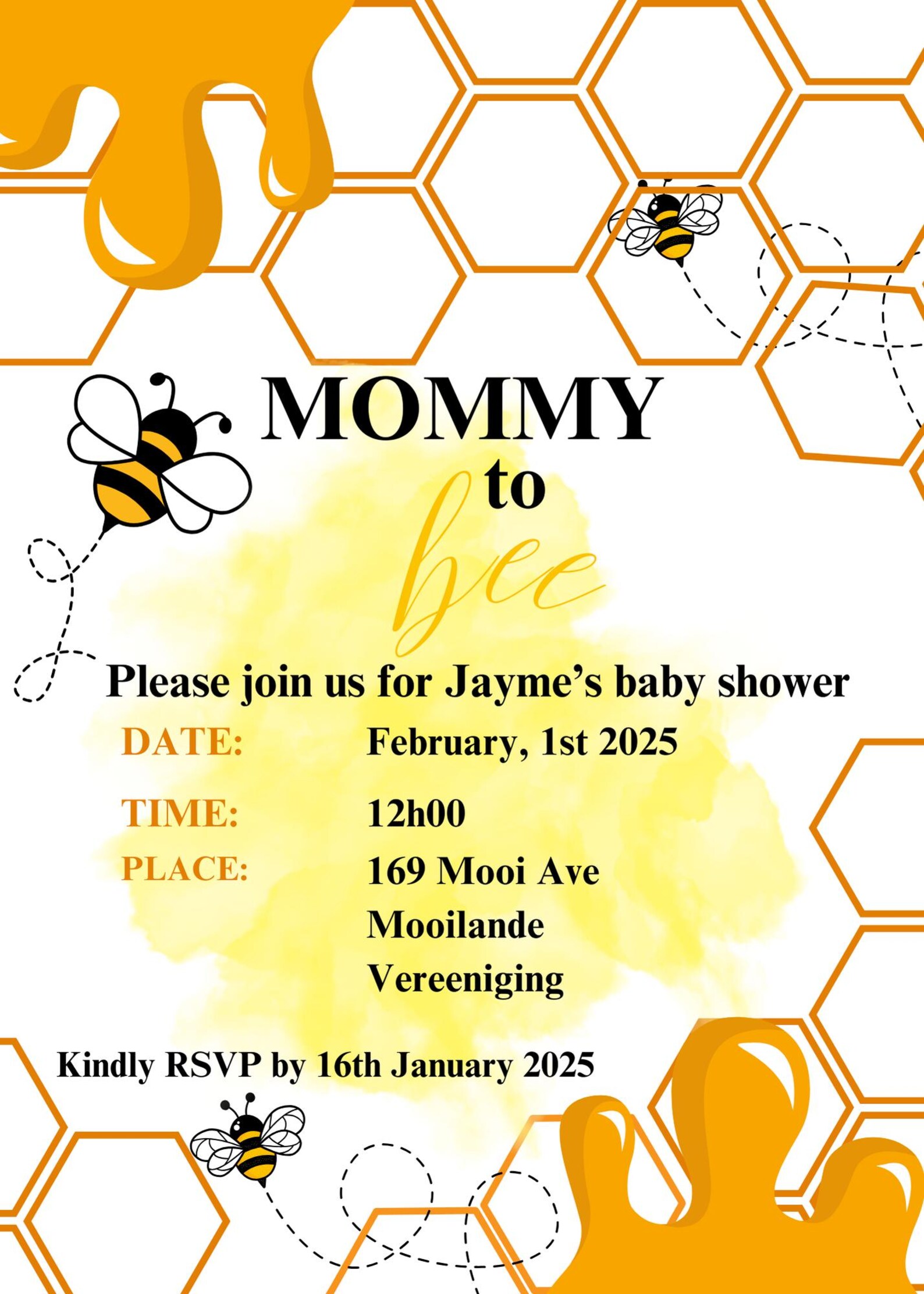 Customizable Baby Shower Invitation Template - Etsy
