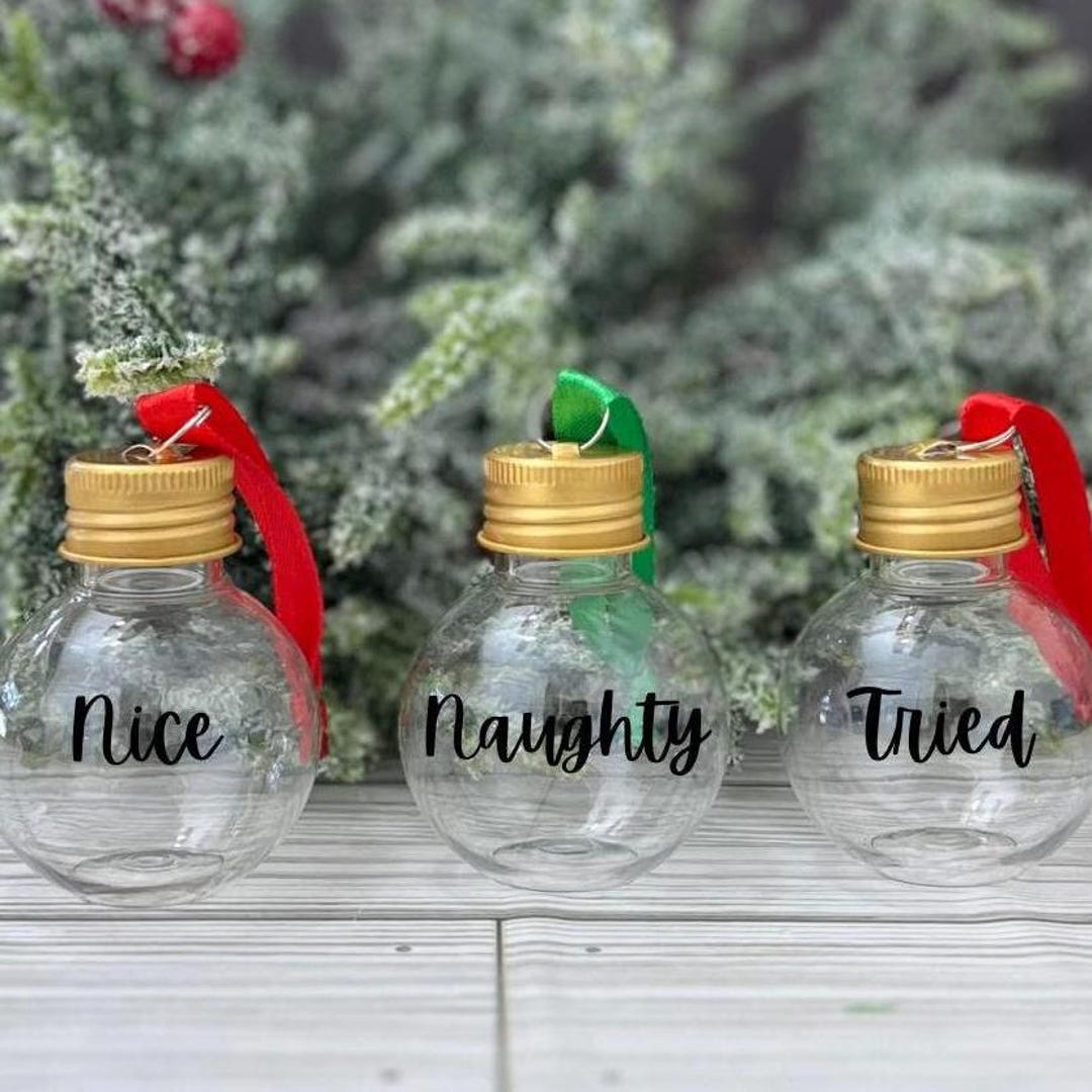 Fillable Booze Ball Ornament, Custom Cocktail, Stocking Stuffer - Etsy