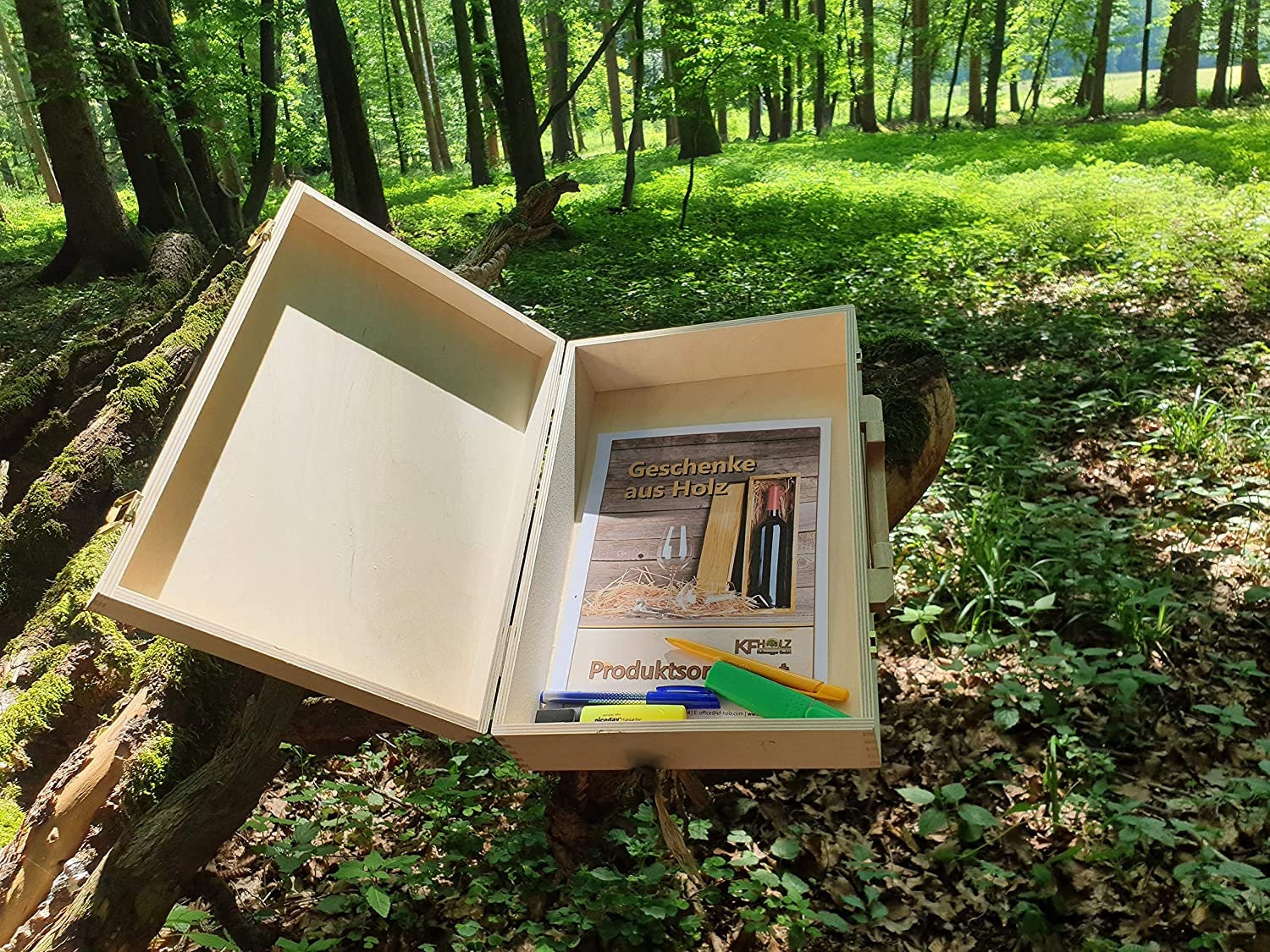 Natural Wooden Case Briefcase Storage Case Craft Case & Painting Case ...