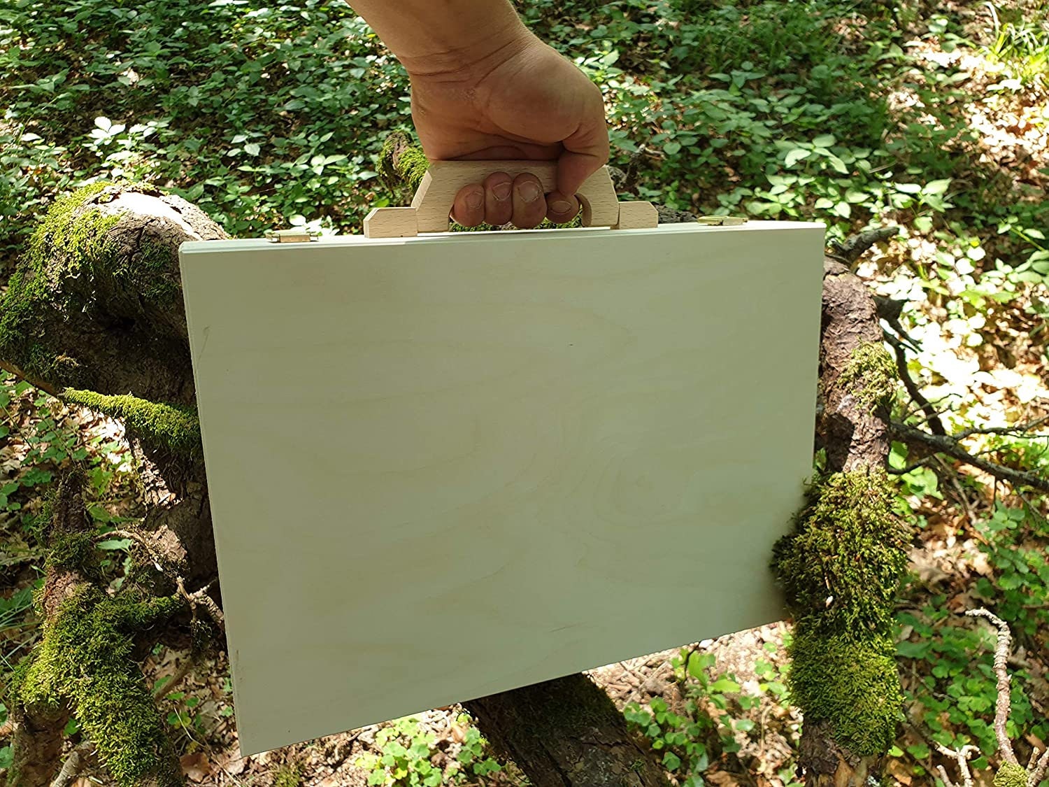 Wooden Case Natural - Briefcase - Storage Case - Craft Case & Painting ...