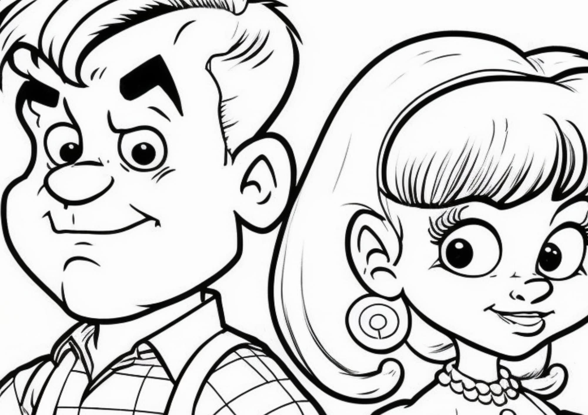 Cartoon Characters Coloring - Etsy