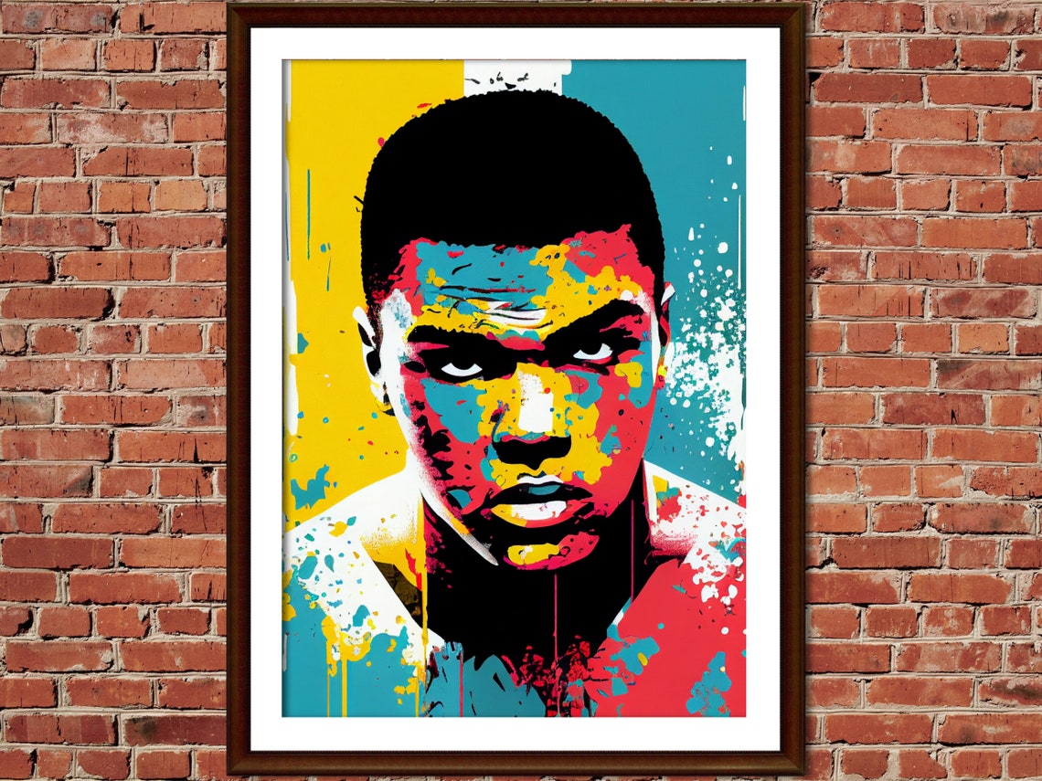 Muhammad Ali Printable Pop-art Portrait | Wall Art | Funky Pop-art ...