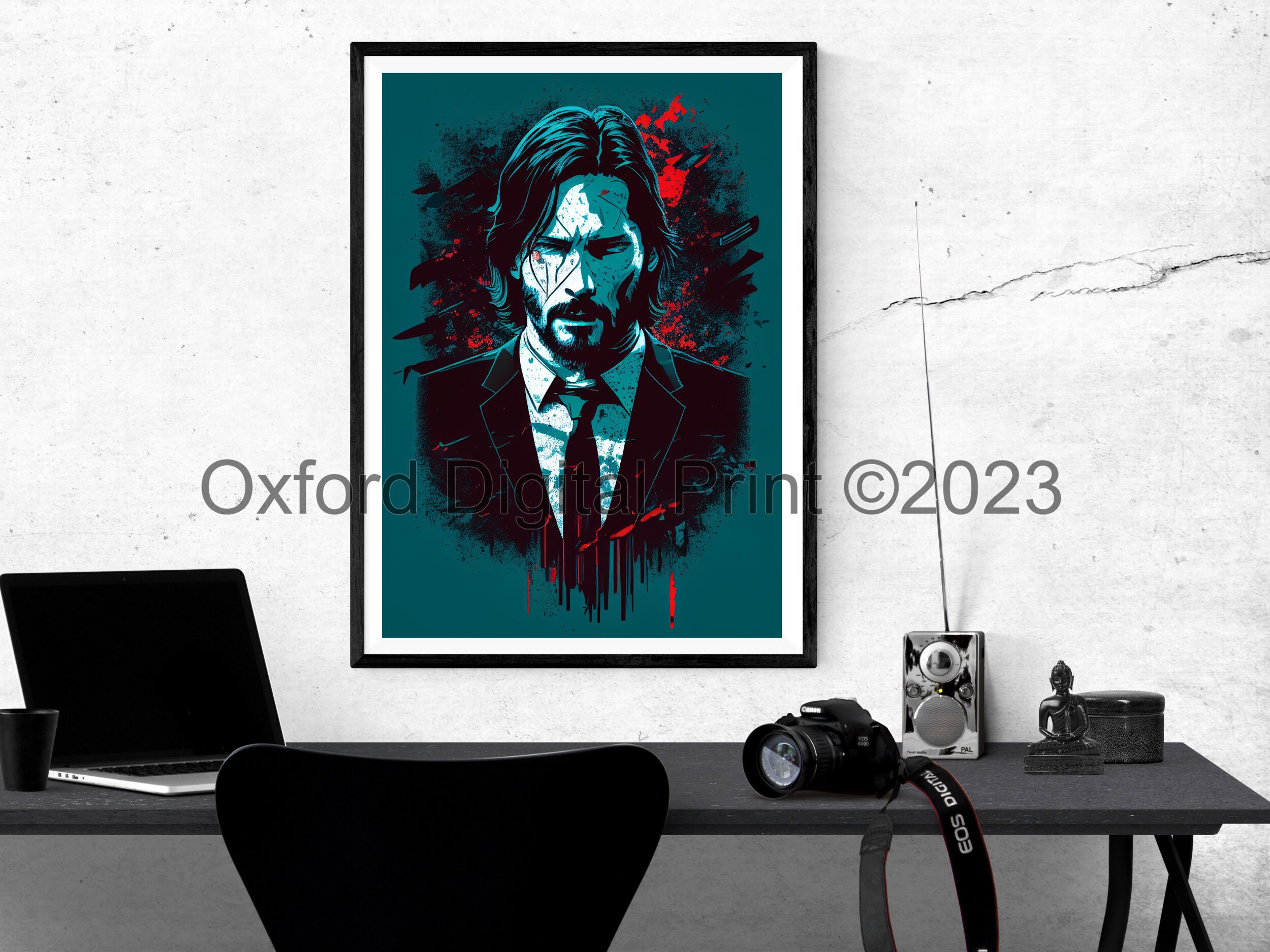 Keanu Reeves Printable Pop-art Portrait Wall Art Funky Pop-art Poster ...