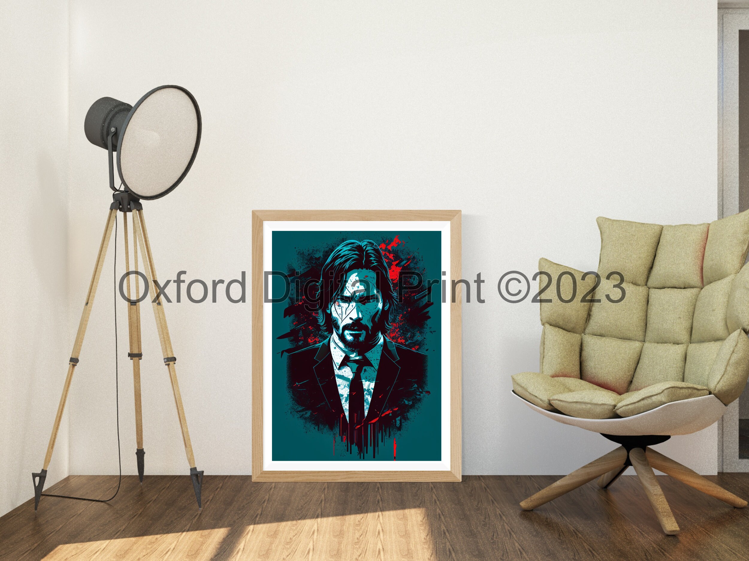 Keanu Reeves Printable Pop-art Portrait Wall Art Funky Pop-art Poster ...