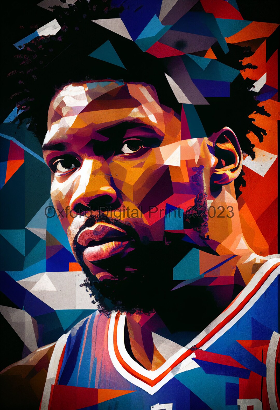 Joel Embiid Printable Pop-art Portrait | Wall Art | Funky Pop-art ...