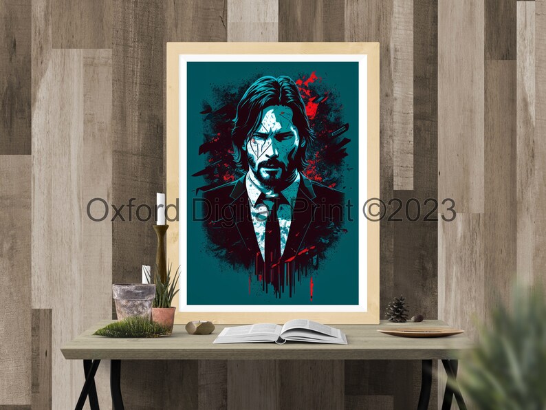 Keanu Reeves Printable Pop-art Portrait Wall Art Funky Pop-art Poster ...