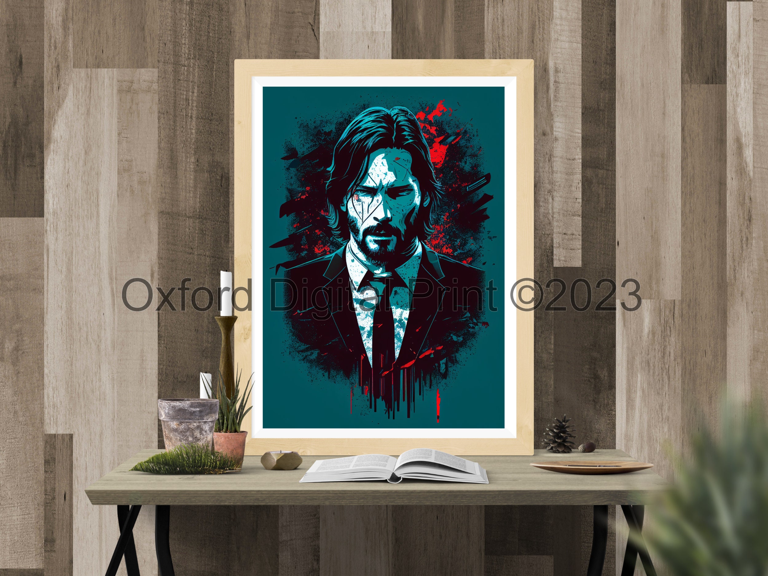 Keanu Reeves Printable Pop-art Portrait Wall Art Funky Pop-art Poster ...