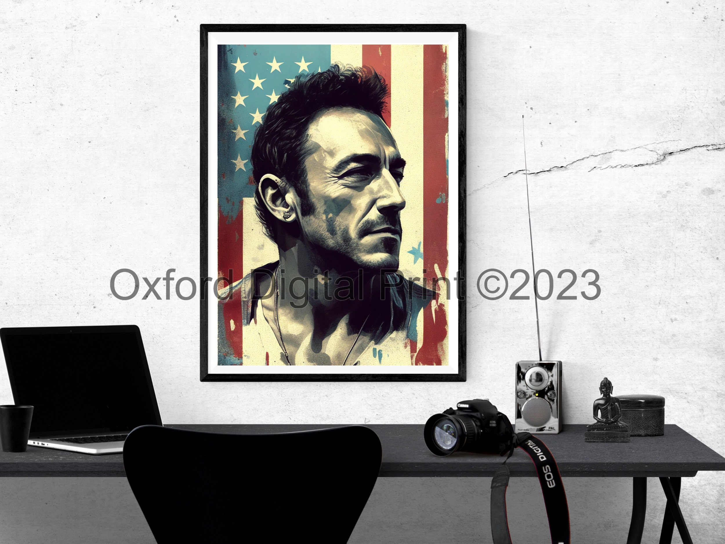 Bruce Springsteen Printable Pop-art Portrait | Wall Art | Funky Pop-art ...