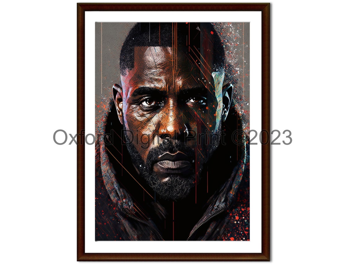 Idris Elba Printable Pop-art Portrait | Wall Art | Funky Pop-art Poster ...