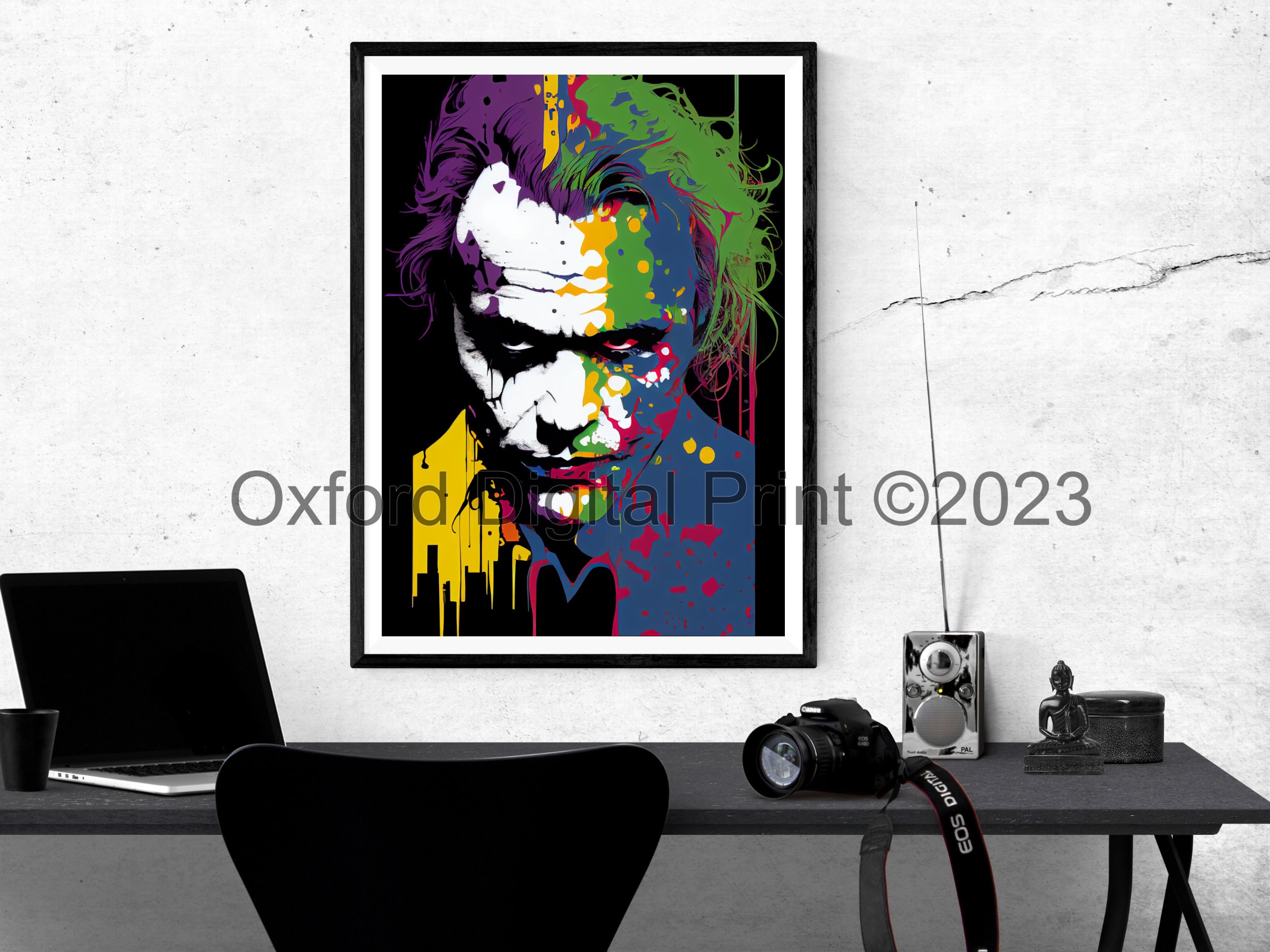 Heath Ledger Printable Joker Pop-art Portrait | Wall Art | Funky Pop ...