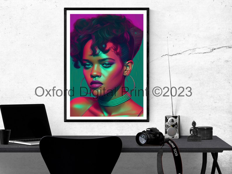 Rihanna Printable Pop-art Portrait | Wall Art | Funky Pop-art Poster ...
