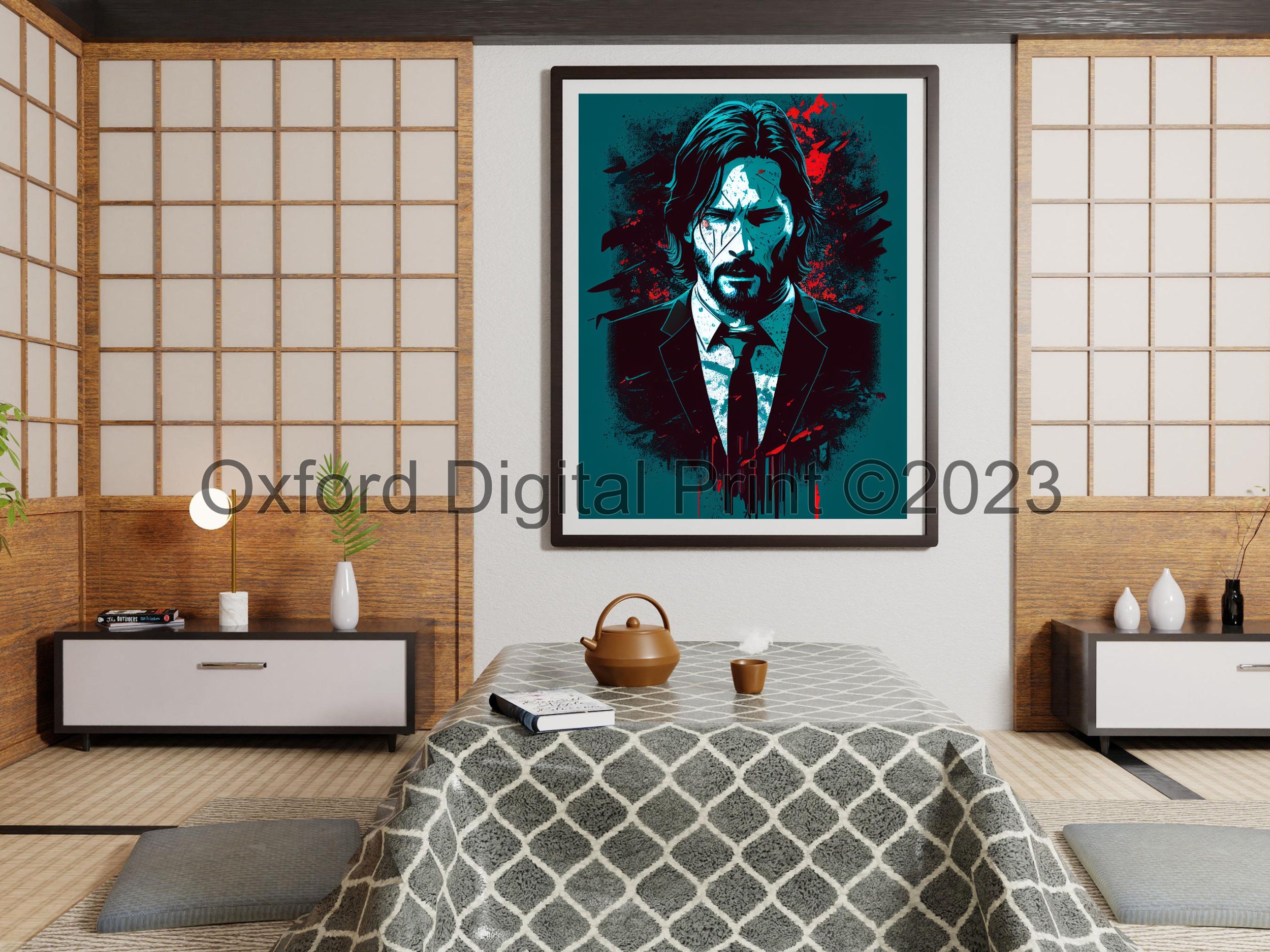 Keanu Reeves Printable Pop-art Portrait Wall Art Funky Pop-art Poster ...