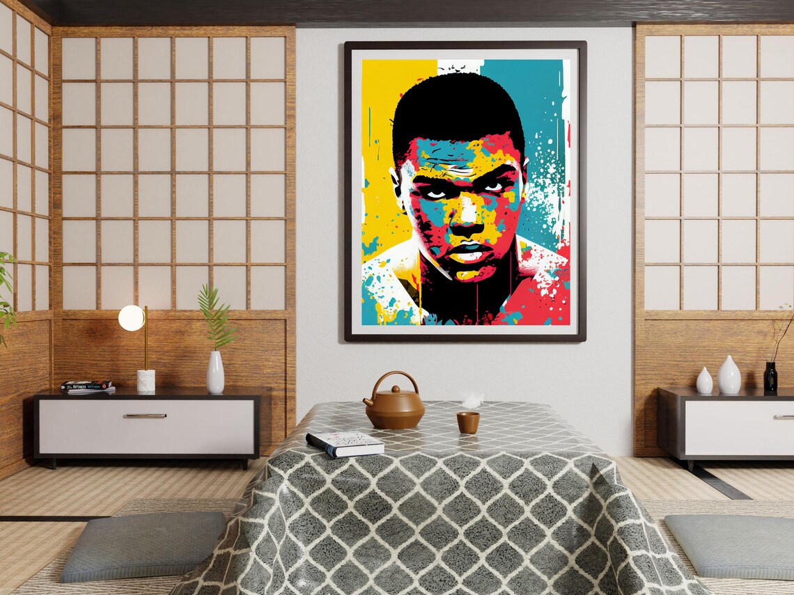 Muhammad Ali Printable Pop-art Portrait | Wall Art | Funky Pop-art ...
