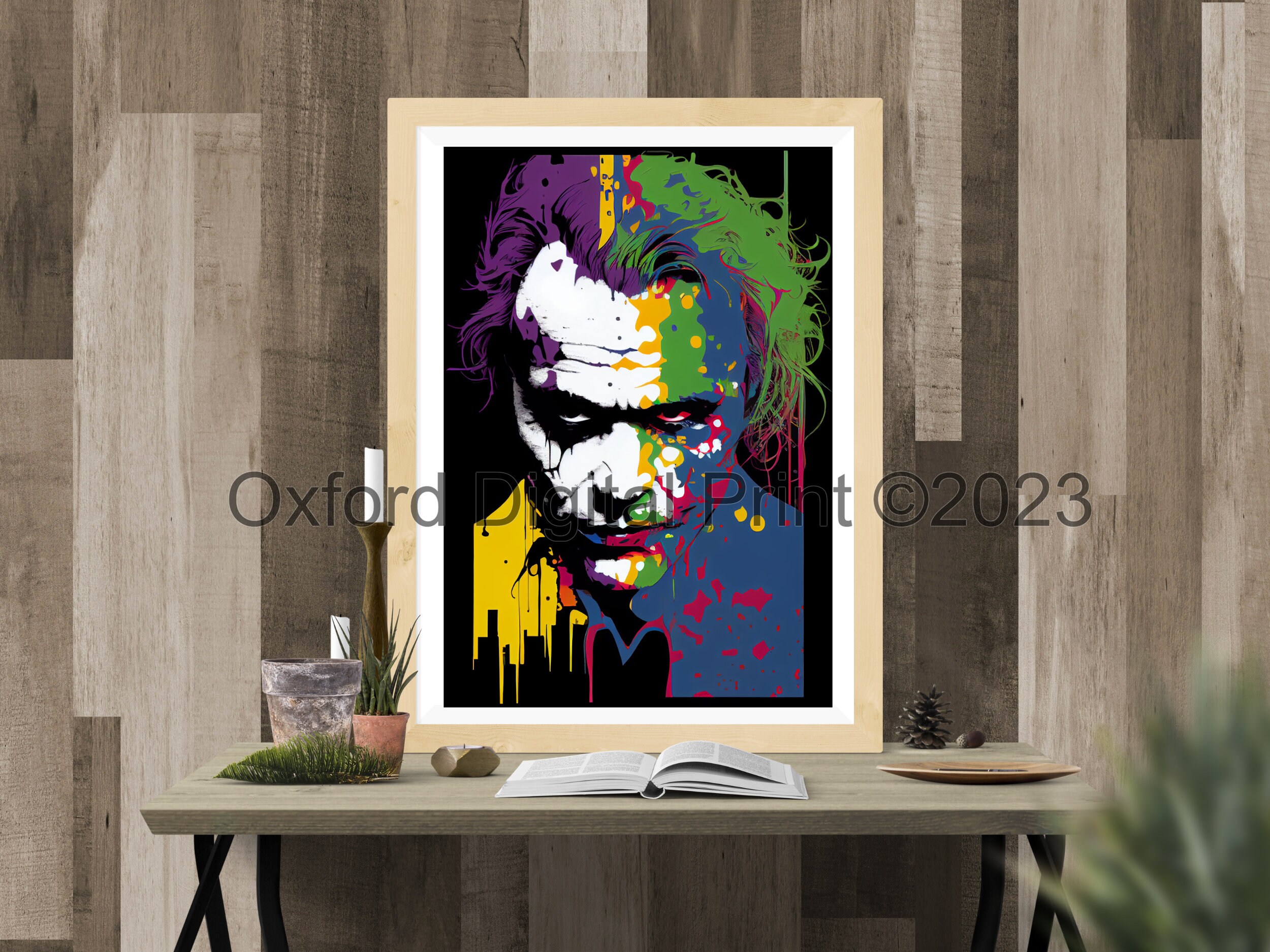 Heath Ledger Printable Joker Pop-art Portrait | Wall Art | Funky Pop ...