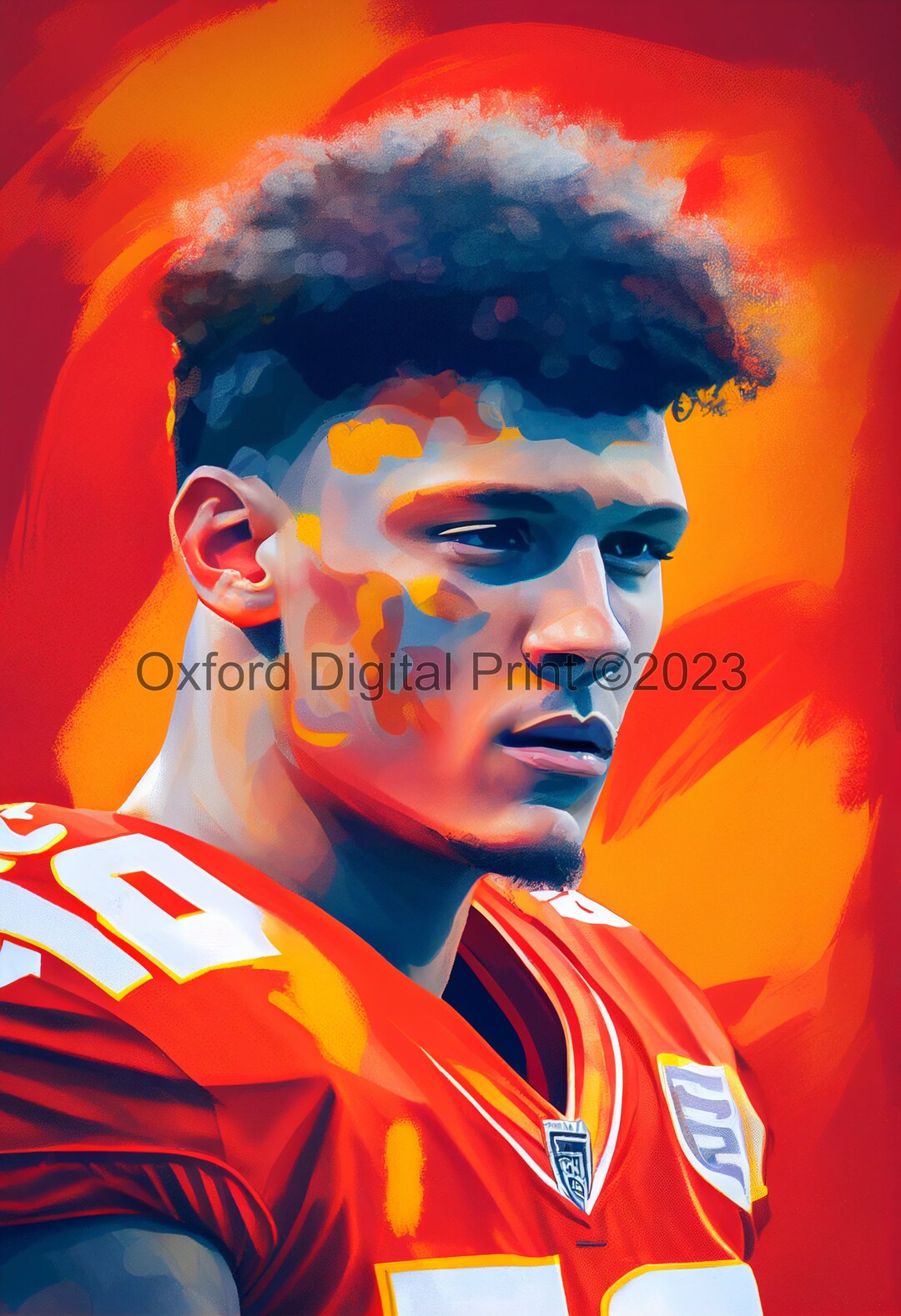 Patrick Mahomes Printable Pop-art Portrait | Wall Art | Funky Pop-art ...