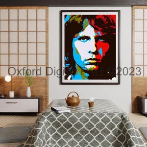Jim Morrison Printable Pop-art Portrait | Wall Art | Funky Pop-art ...