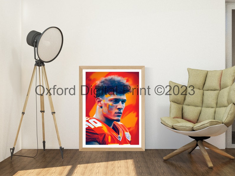 Patrick Mahomes Printable Pop-art Portrait | Wall Art | Funky Pop-art ...