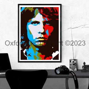 Jim Morrison Printable Pop-art Portrait | Wall Art | Funky Pop-art ...