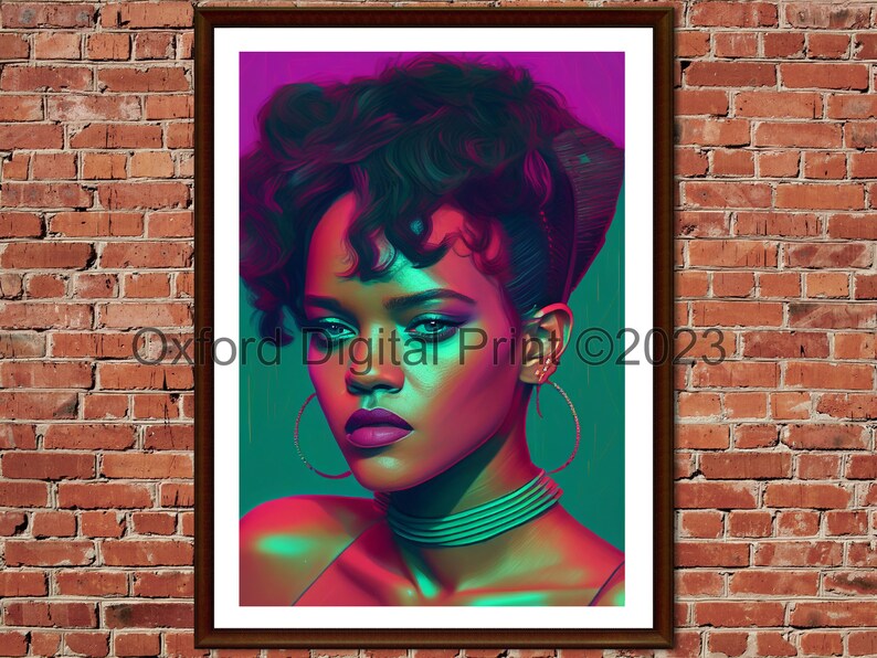 Rihanna Printable Pop-art Portrait Wall Art Funky Pop-art - Etsy