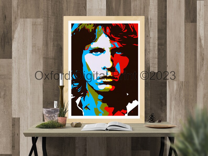 Jim Morrison Printable Pop-art Portrait Wall Art Funky - Etsy