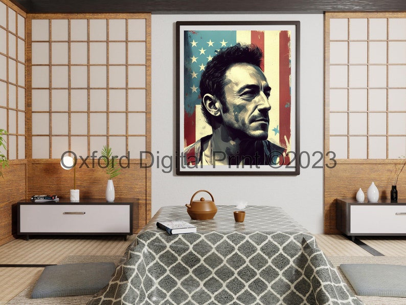 Bruce Springsteen Printable Pop-art Portrait | Wall Art | Funky Pop-art ...
