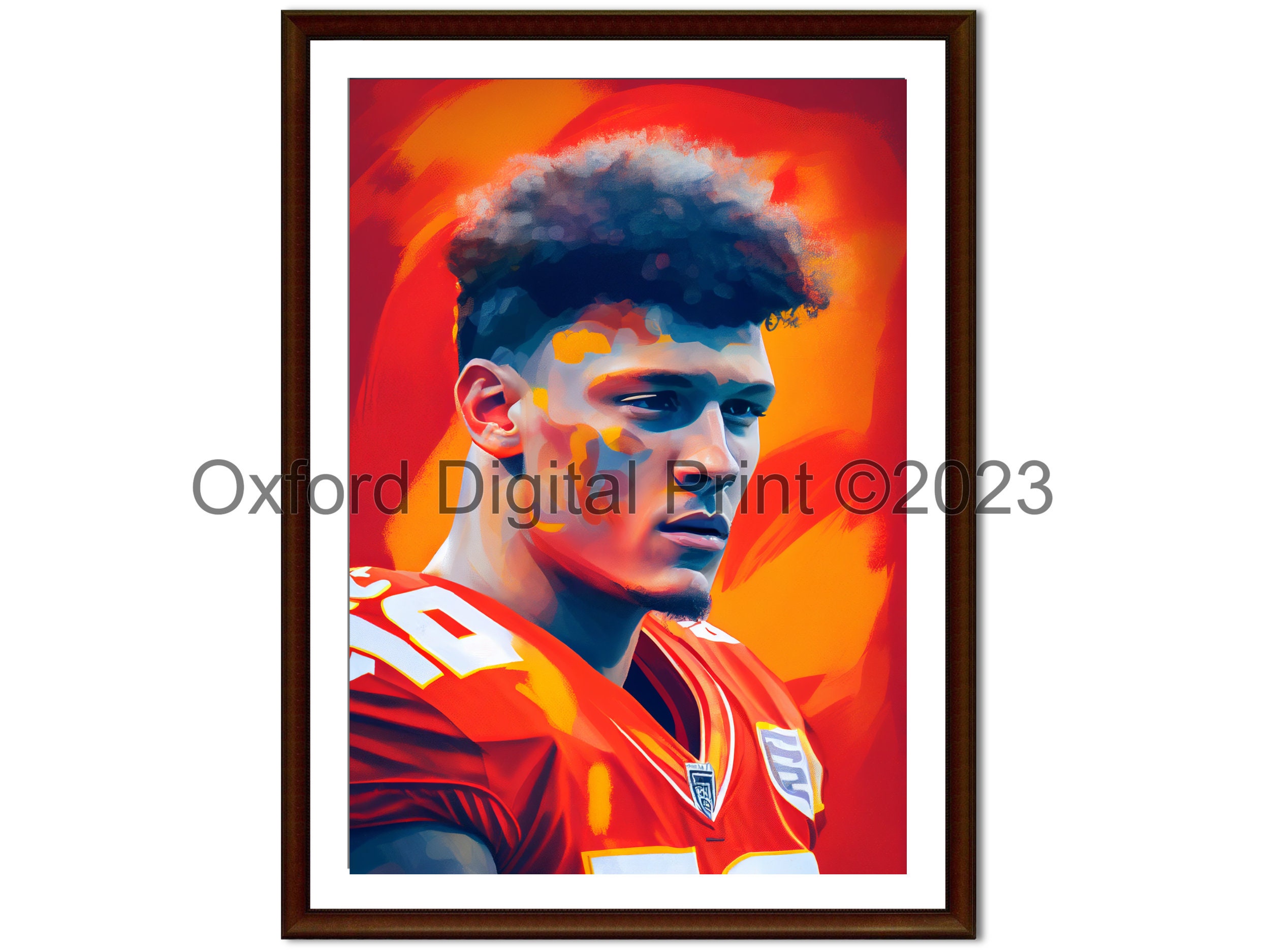 Patrick Mahomes Printable Pop-art Portrait | Wall Art | Funky Pop-art ...