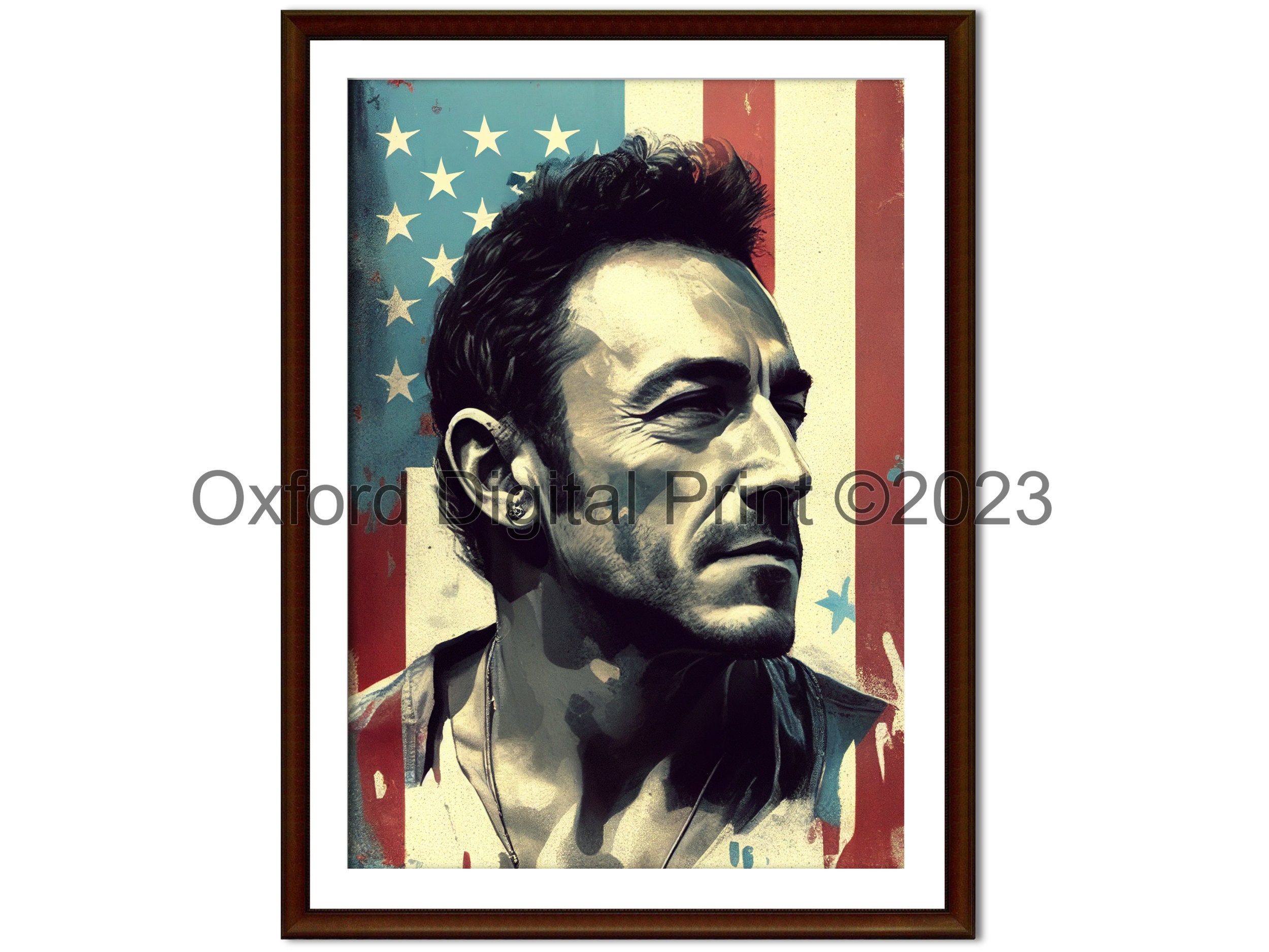 Bruce Springsteen Printable Pop-art Portrait Wall Art Funky Pop-art ...