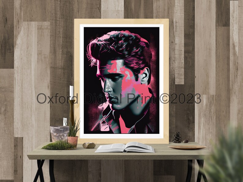 Elvis Presley Printable Pop-art Portrait Wall Art Funky Pop-art Poster ...