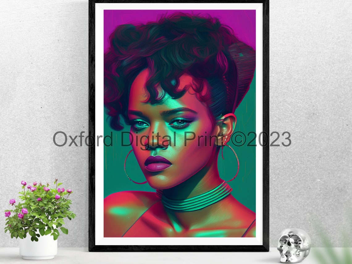 Rihanna Printable Pop-art Portrait Wall Art Funky Pop-art - Etsy