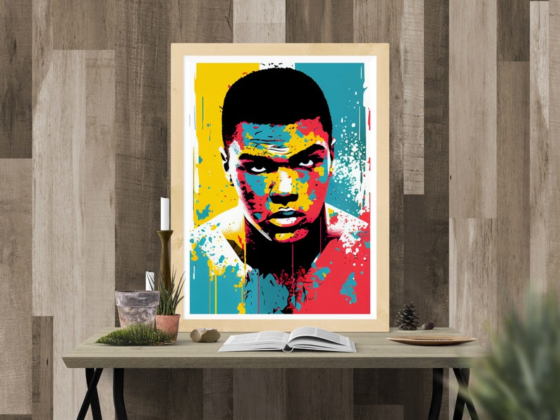 Muhammad Ali Printable Pop-art Portrait | Wall Art | Funky Pop-art ...