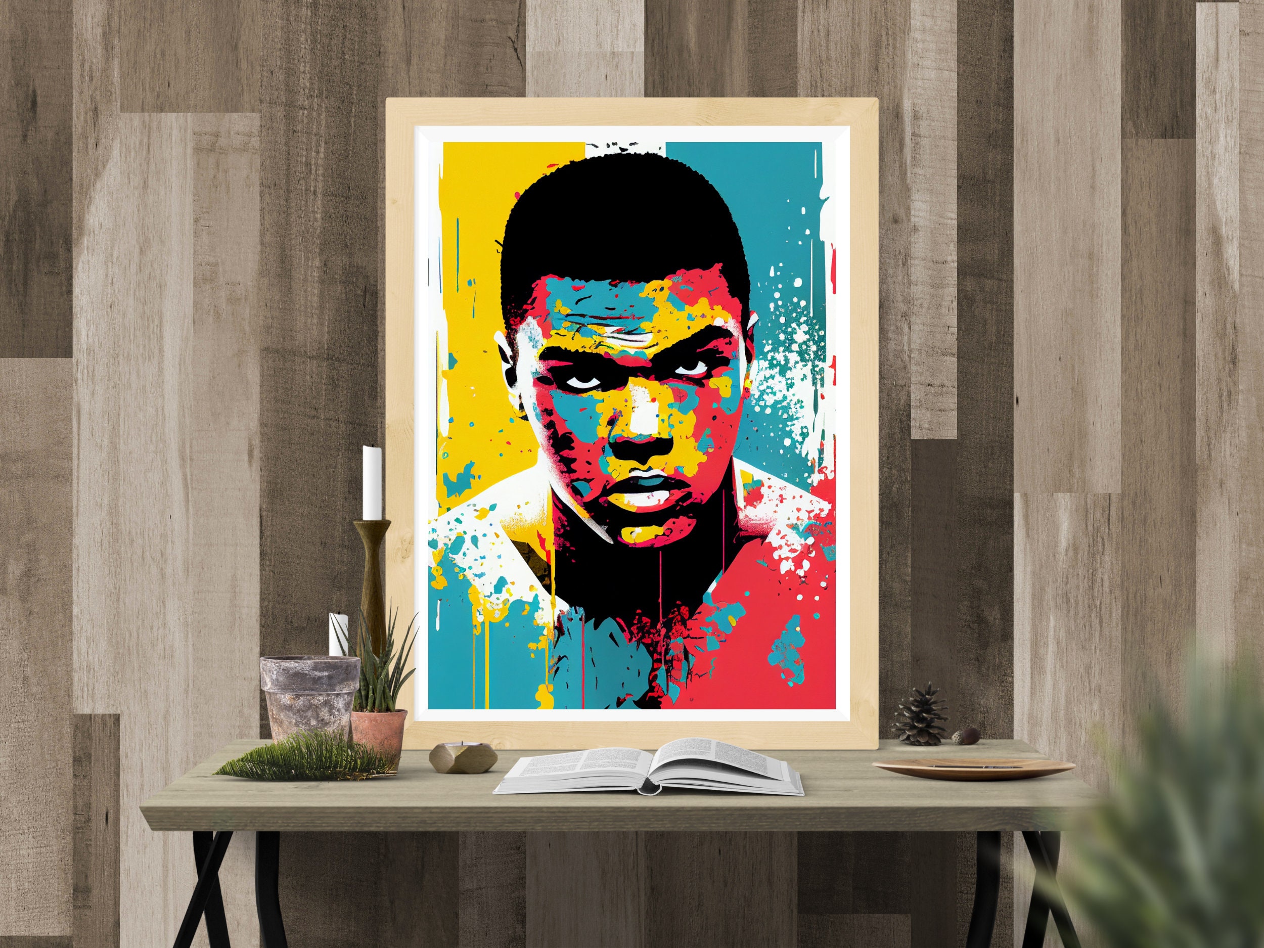 Muhammad Ali Printable Pop-art Portrait | Wall Art | Funky Pop-art ...