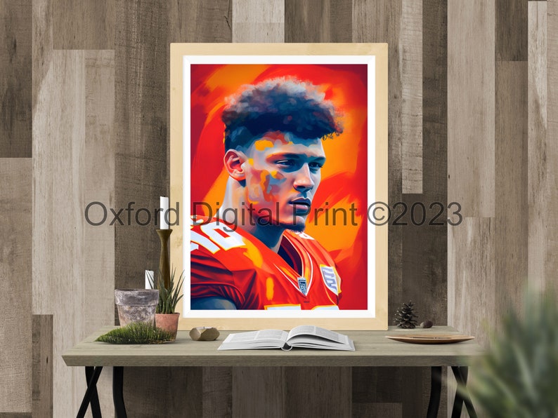 Patrick Mahomes Printable Pop-art Portrait | Wall Art | Funky Pop-art ...
