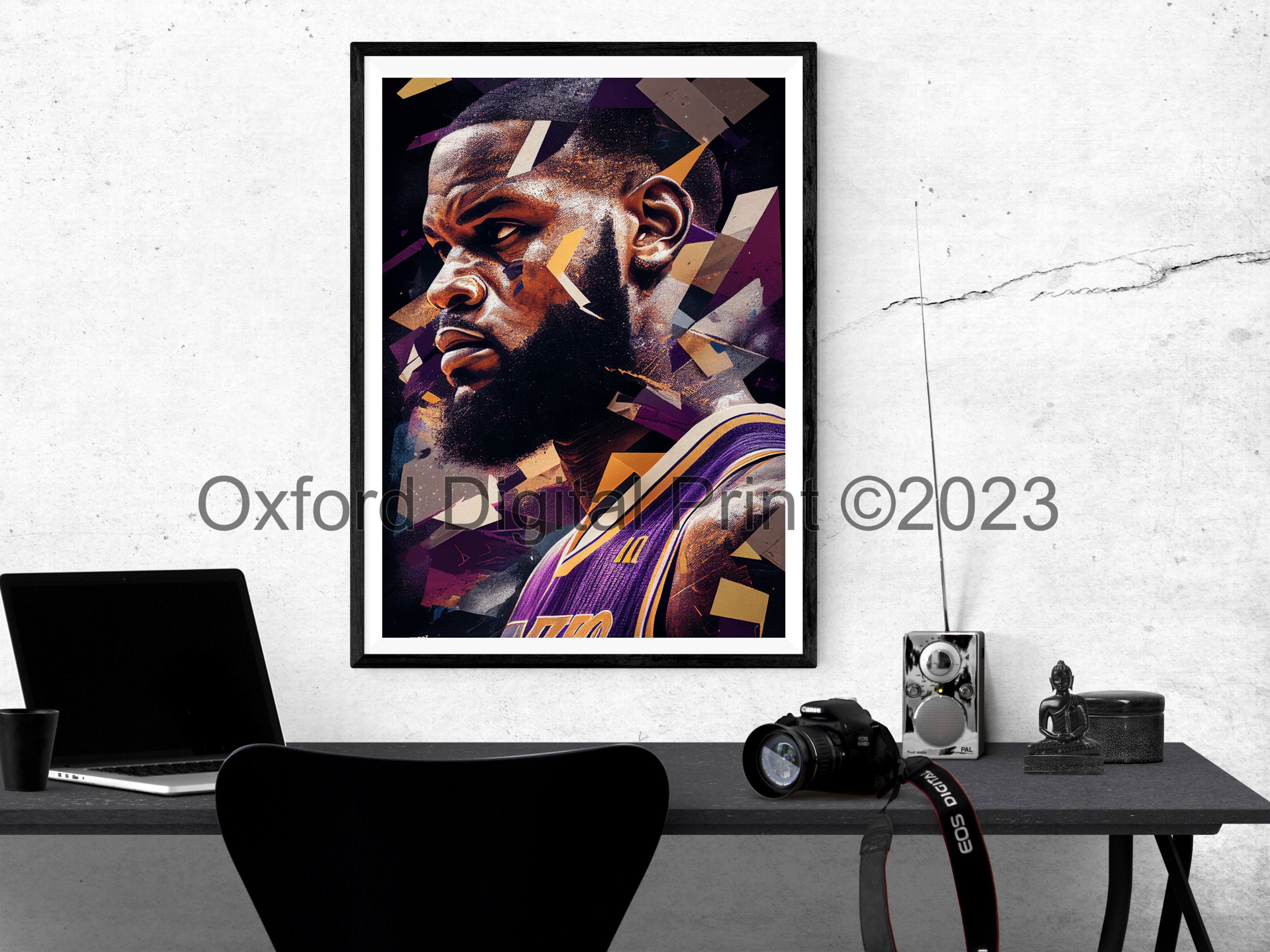 Lebron James Printable Pop-art Portrait Wall Art Funky Pop-art Poster ...