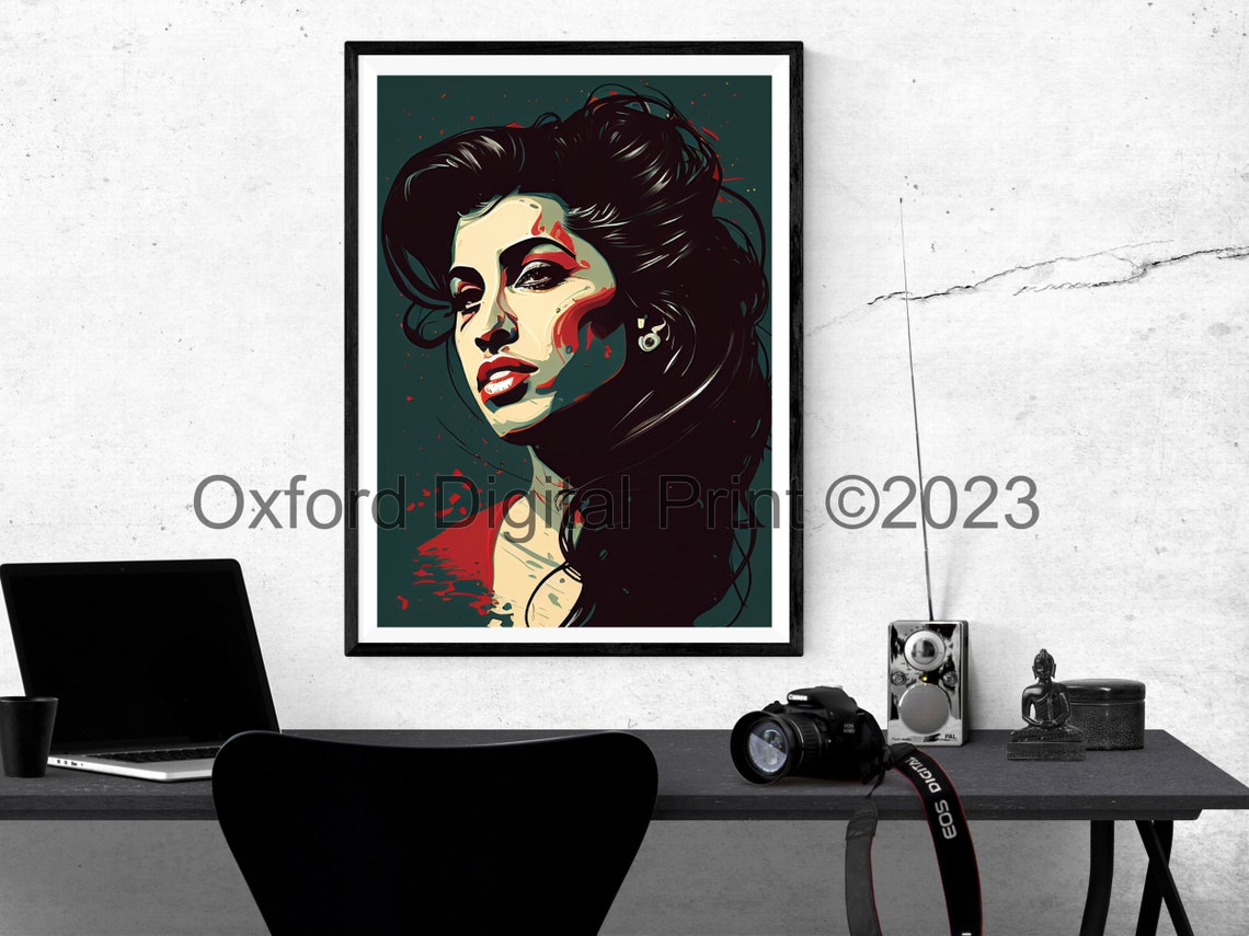 Amy Winehouse Printable Pop-art Portrait | Wall Art | Funky Pop-art ...