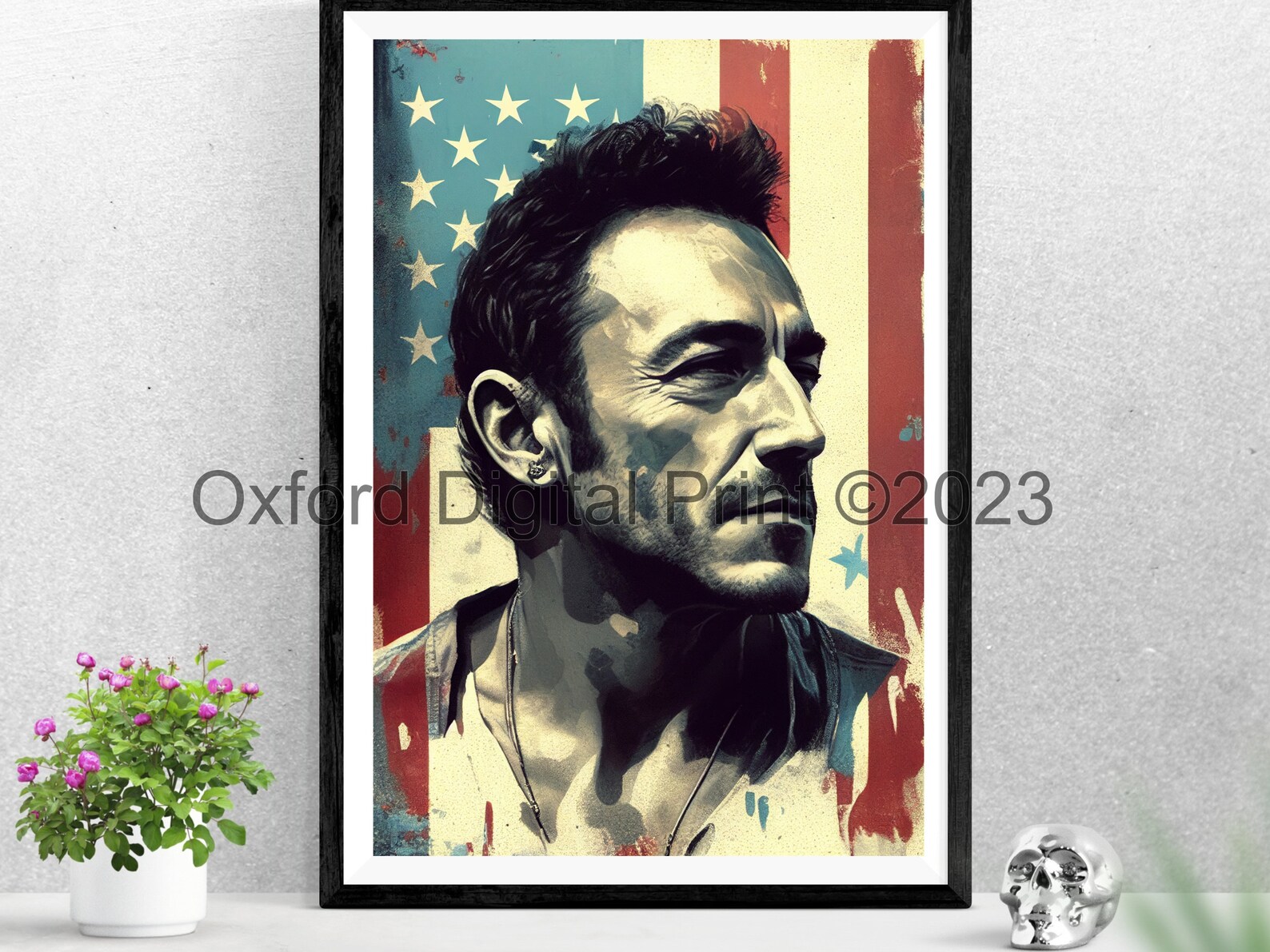 Bruce Springsteen Printable Pop-art Portrait | Wall Art | Funky Pop-art ...