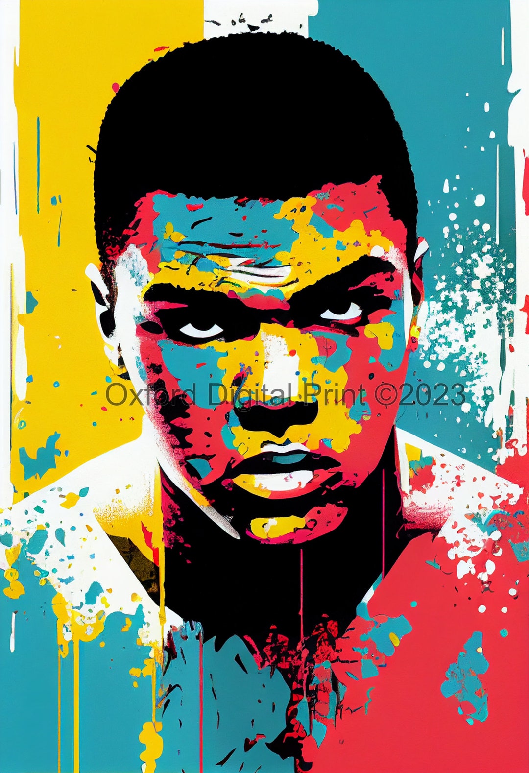 Muhammad Ali Printable Pop-art Portrait | Wall Art | Funky Pop-art ...