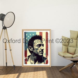 Bruce Springsteen Printable Pop-art Portrait | Wall Art | Funky Pop-art ...